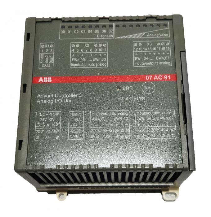 07AC91 GJR5252300R0101 ABB AC31 Analog I/O Module 8AC 24VDC AC U/I ...